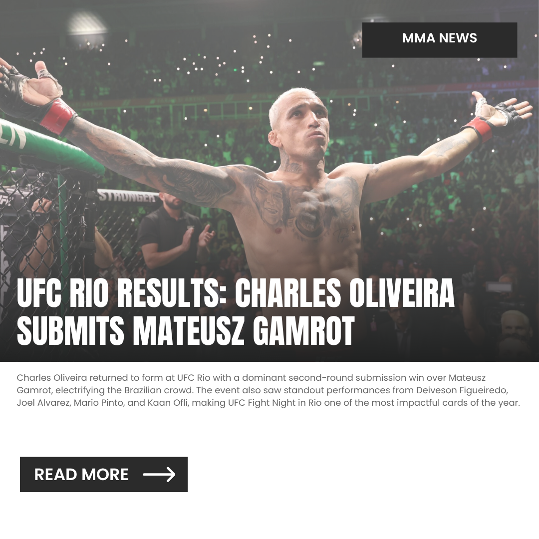UFC Rio Results: Charles Oliveira Submits Mateusz Gamrot - Grapplers ...