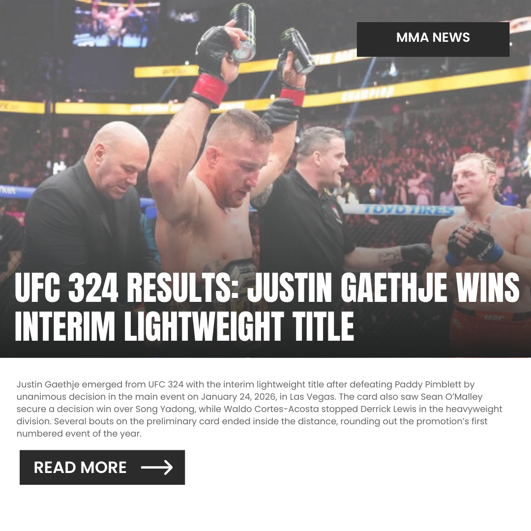 UFC 324 Results: Justin Gaethje Wins Interim Lightweight Title ...